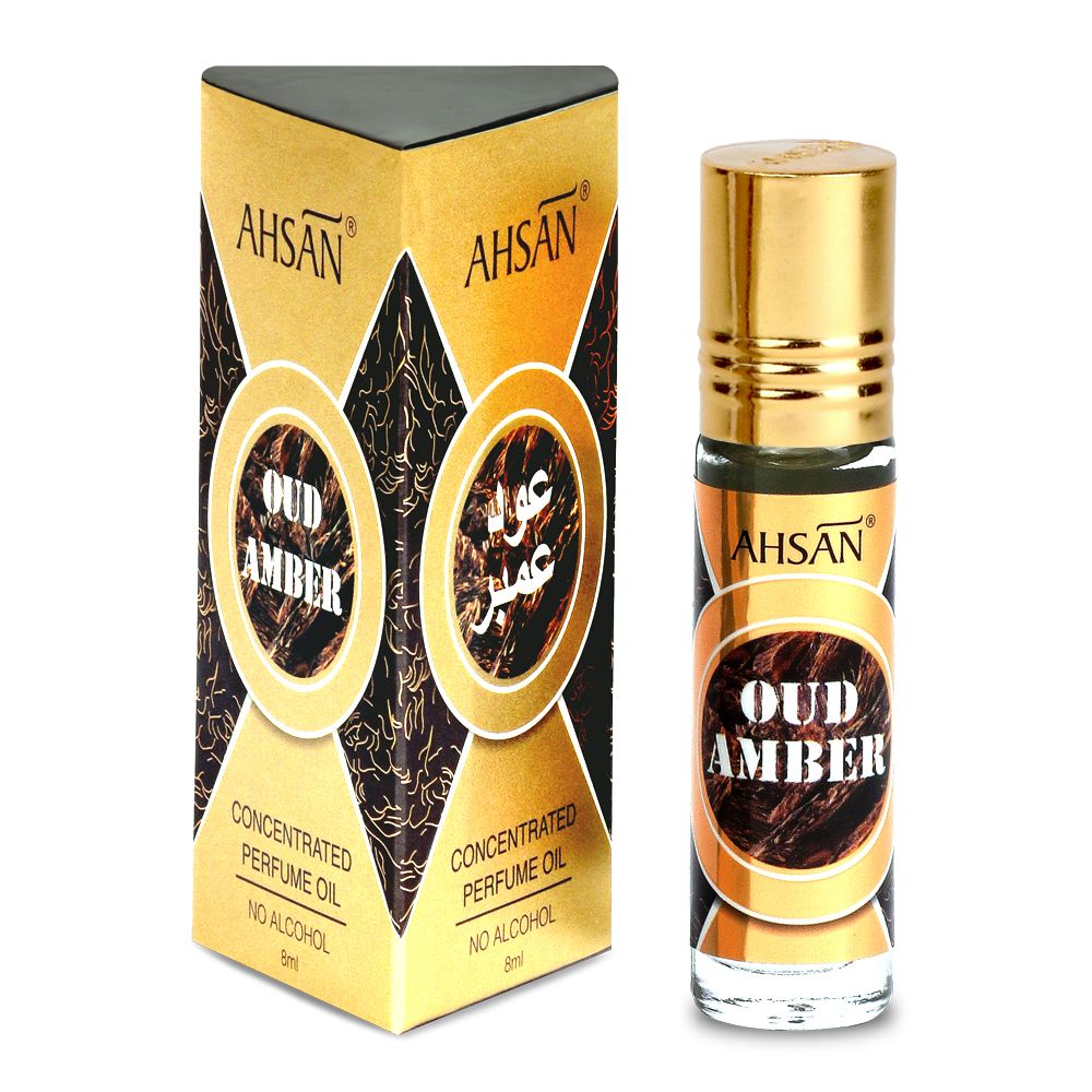 Ahsan Oud Amber Attar - 8ml Roll On - No Alcohol – Rayhan