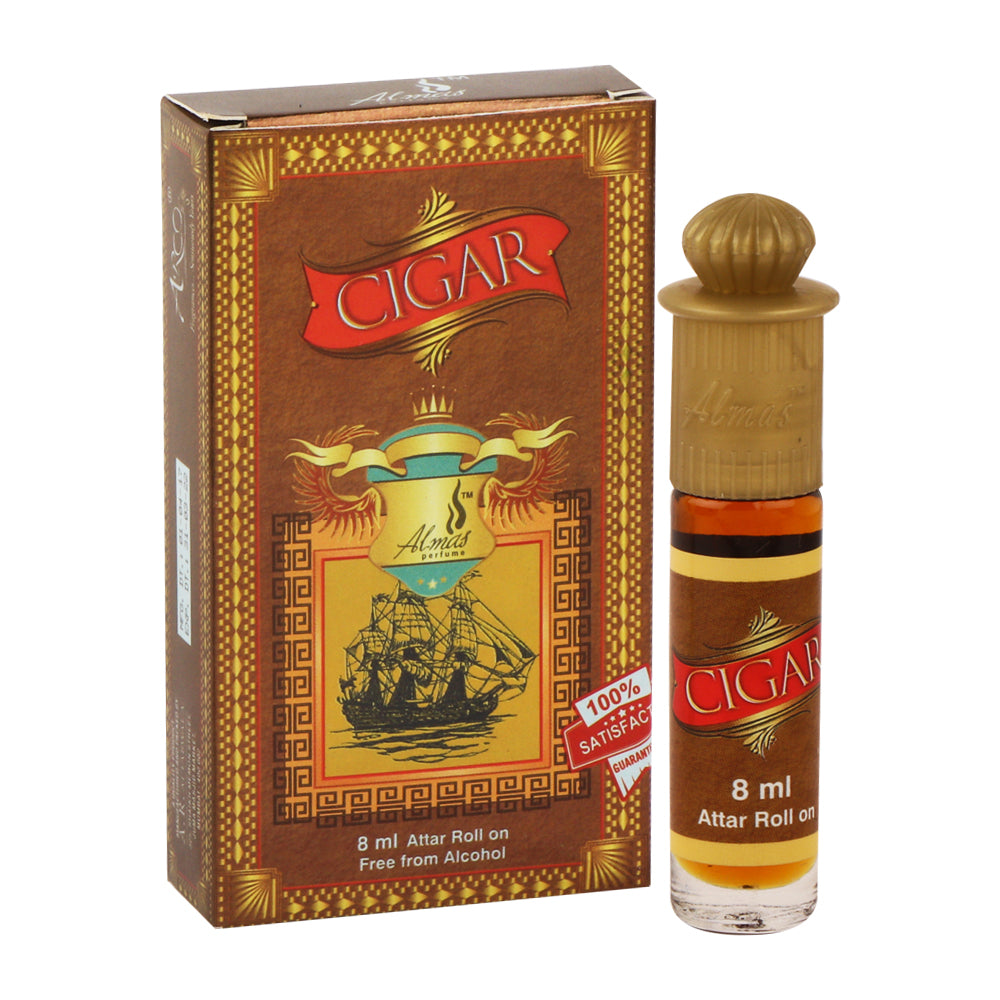 Almas Cigar Attar - 8ml Roll On - Taj Series – Rayhan