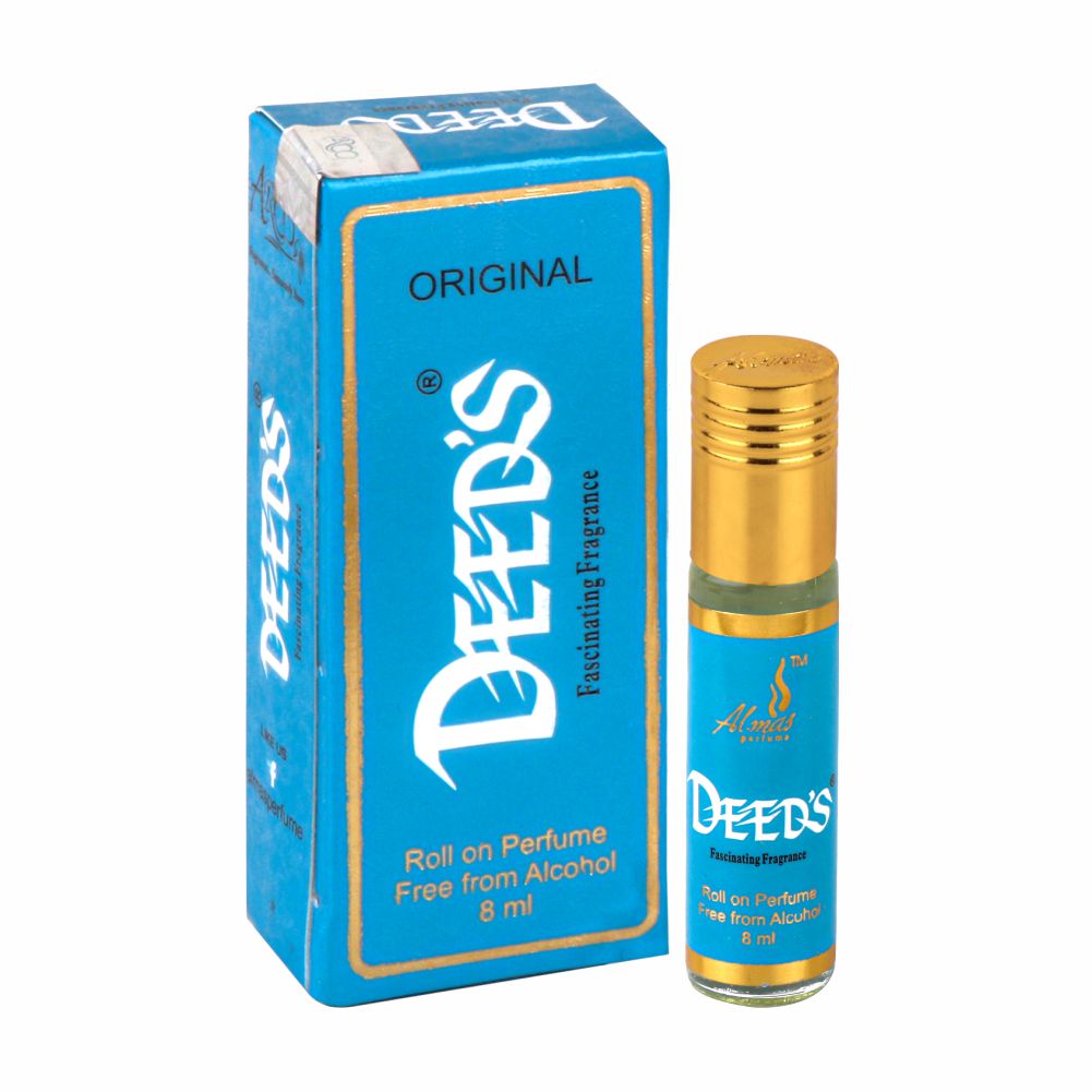 Almas Deeds Blue Attar - 8ml Roll On - ECO Series – Rayhan